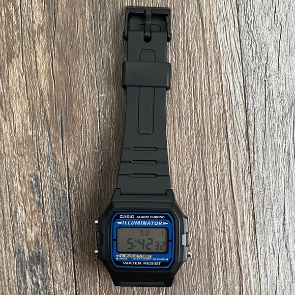 Casio | Accessories | Casio Black And Blue Digital Watch | Poshmark